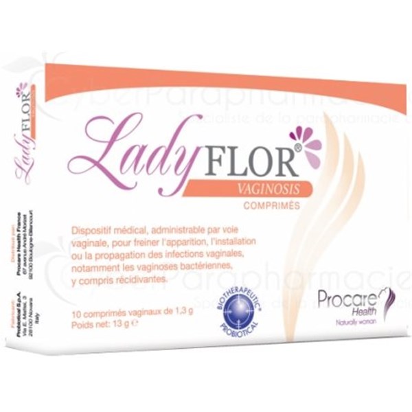 LADYFLOR Vaginosis, box of 10 vaginal tablets